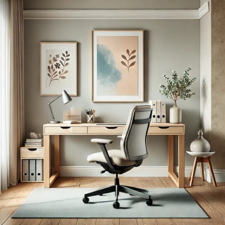 How to Style a Home Office Background | A Stylish Workspace